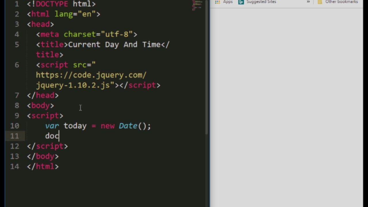 Display The Current Day And Time In A JavaScript