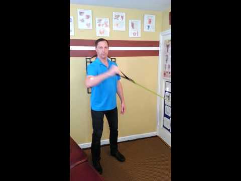 Tubing Shoulder exercises in the plane of Scapula