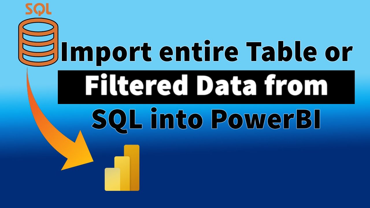 How to Import Data from SQL Server into PowerBI | MiTutorials