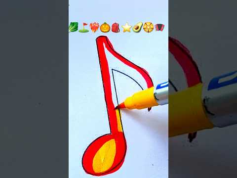 Music symbol with piano and guitar add rainbow colour satisfying mind relaxing creative painting 😍