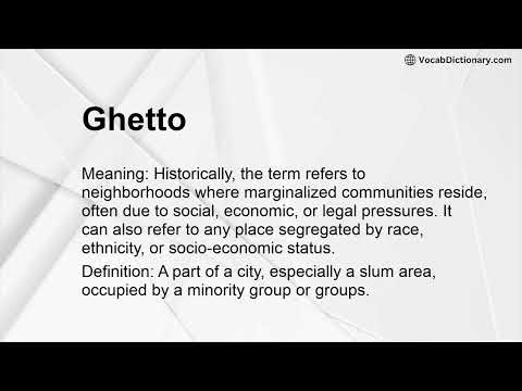 Ghetto Meaning