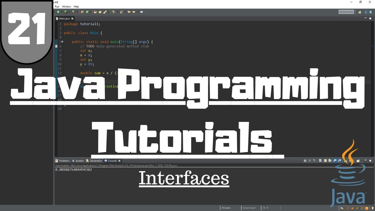 Java Tutorial for Beginners #21 - Interfaces