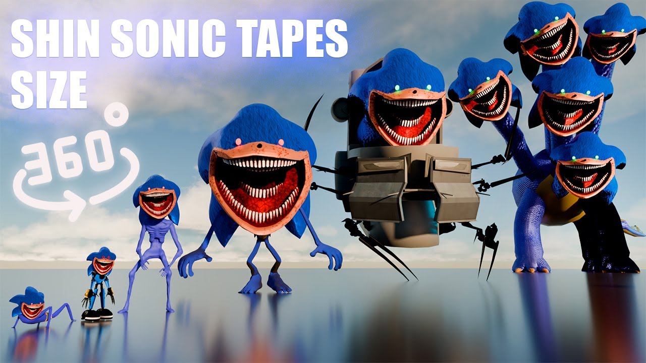 360° SHIN SONIC TAPES SIZE COMPARISON | VR / 4K