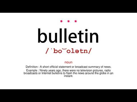 How to pronounce bulletin - Vocab Today
