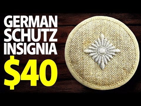 $40 | WW2 German Army Drill Material Schutz Rank Pip Sleeve Insignia | Military Antiques Toronto