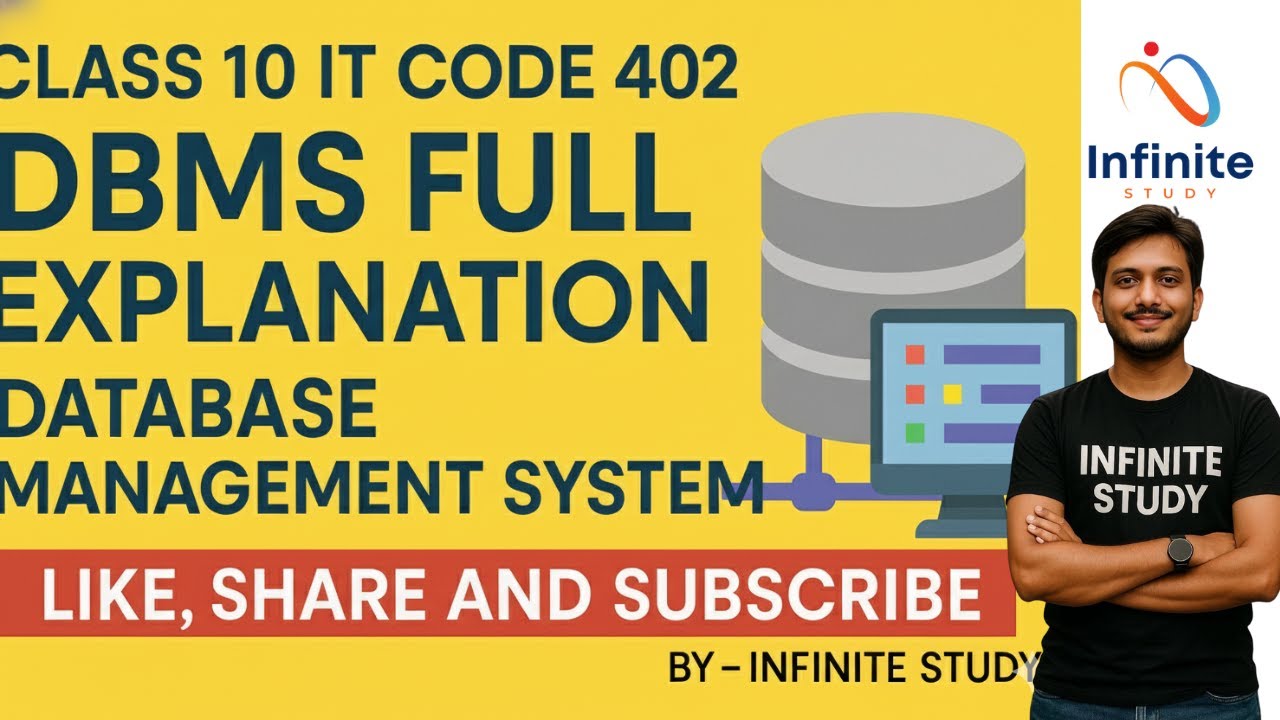 DBMS Class 10 IT Code 402 | Full Chapter in 9 Minutes | Database Management System Explained