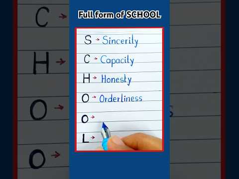 Full form of School | School full form | #shorts #fullform #youtubeshorts #ytshorts #short #english