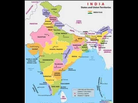 Indian Map: States & Capitals