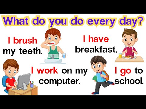 Talk about Daily Routines Sentences | Simple Present Tense | Speak Beginners Daily English