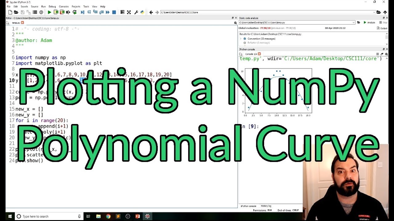 Plotting a NumPy Polynomial with Matplotlib