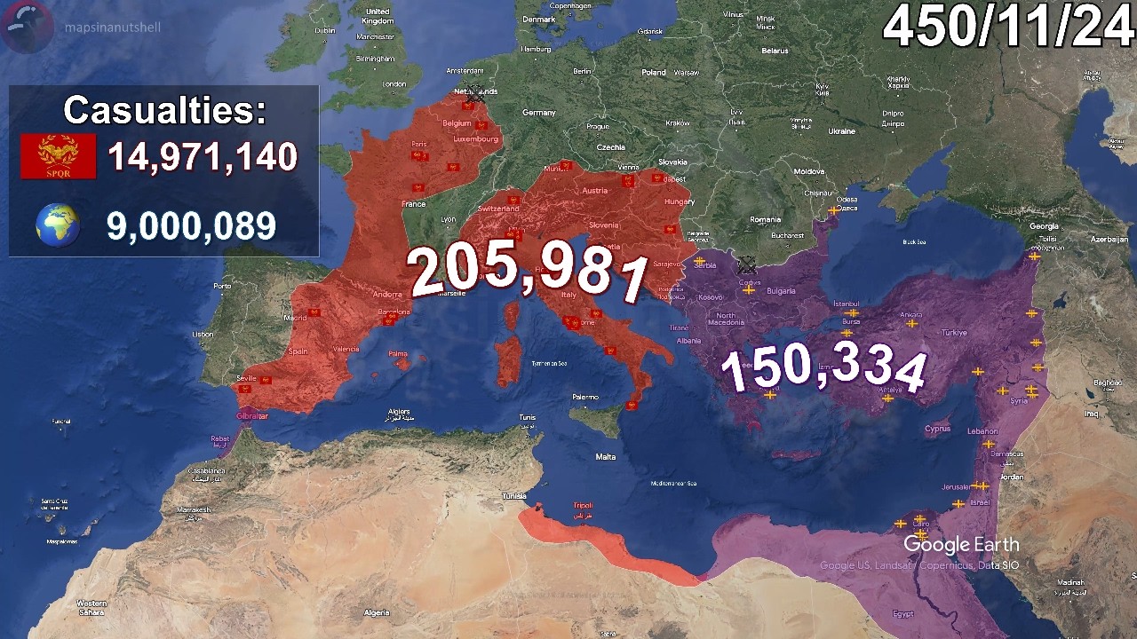 Ancient Rome with Units using Google Earth