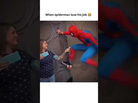 This is spidermans part time job 😆 #shorts #spiderman #job