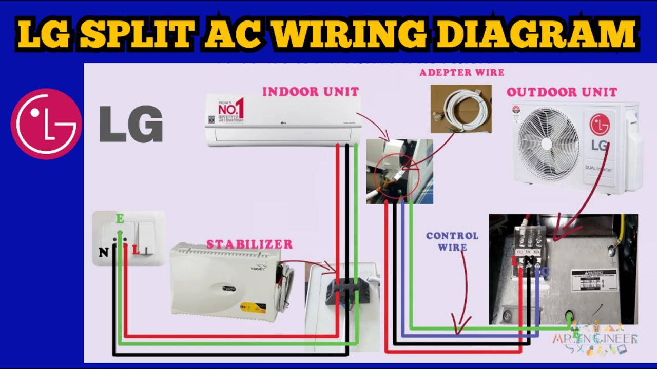 LG SPLIT AC WIRING DIAGRAM | LG SPLIT AC INSTALLATION
