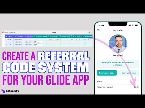 Glide: Create a Referral Code System with CUSTOM and UNIQUE User Codes