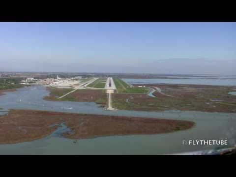 Approach to RWY04R Venezia (Venice), Marco Polo (Tessera) Airport in Italy