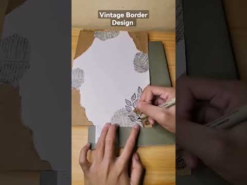 Try this vintage: aesthetic Border Design using brown envelope and old paper #shorts