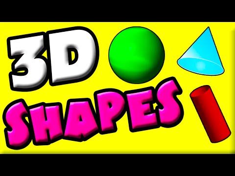 Learn 3D SHAPES for Kids (A Math for Children Learning Video)