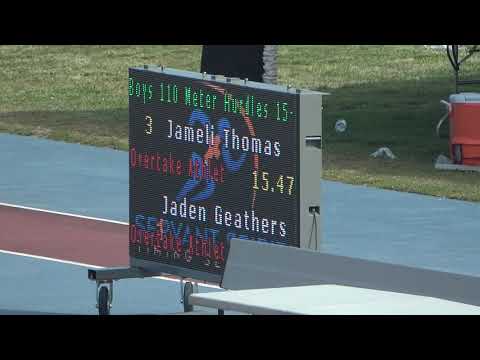 Boys 110 Meter Hurdles 15-16 years old Finals Finals 2019 AAU Gold Coast District Qualifier