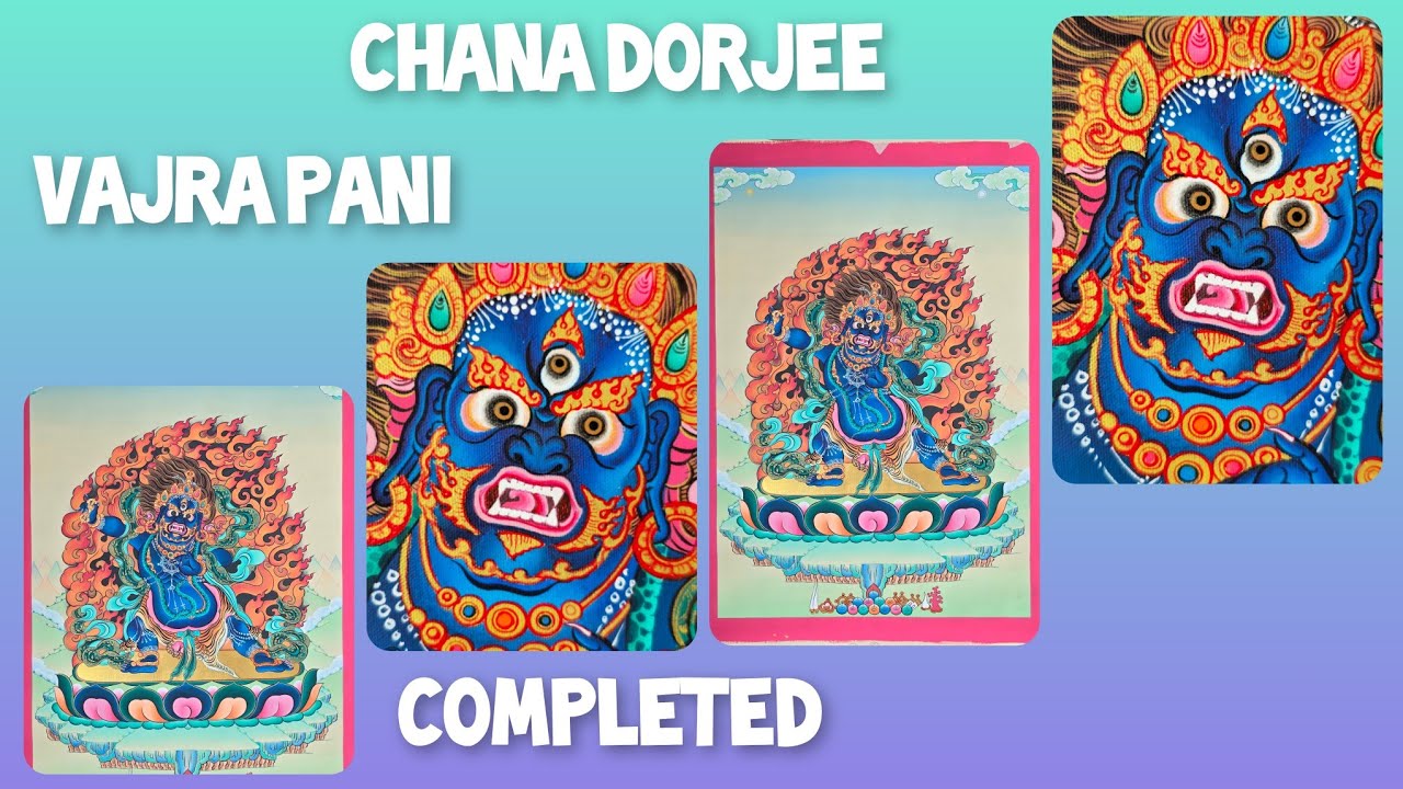 Completed  thangka Chana Dorjee.short  history of vajra pani @wodzer4253