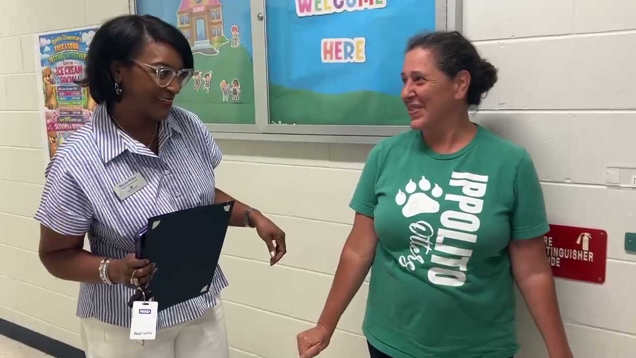 Teacher Appreciation Week - Deputy Supt. Shay McRae surprises a teacher at Ippolito Elementary!