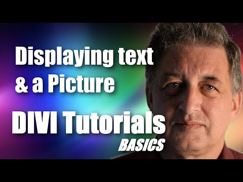 #37 DIVI Theme Tutorial for Beginners - Displaying text and a picture using the DIVI Theme