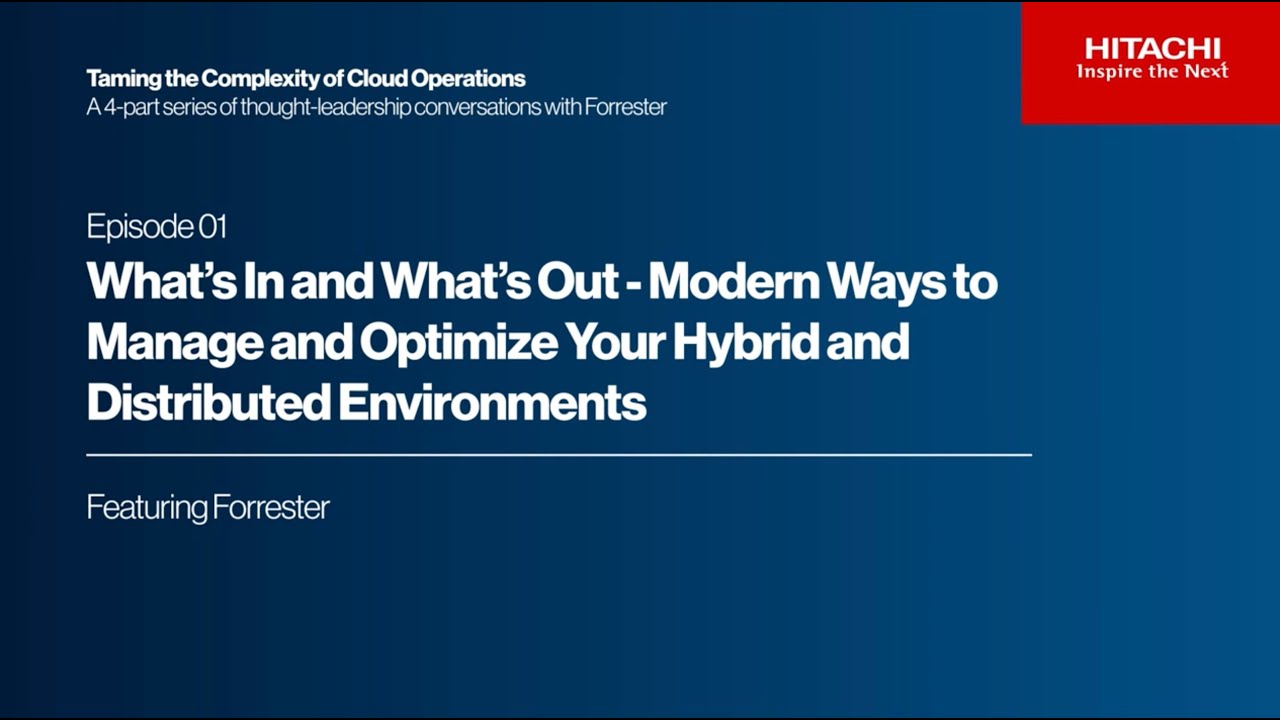 Episode 01: What's In and What's Out with the Cloud?