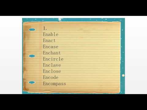 50 Important English Words Start With En