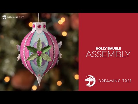 SVG File - Holly Bauble - Assembly Tutorial (For Cricut, Silhouette, and ScanNCut)