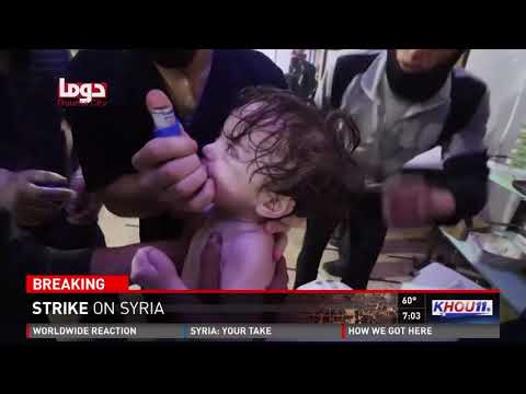 New video of military action underway in Syria - April 14, 2018