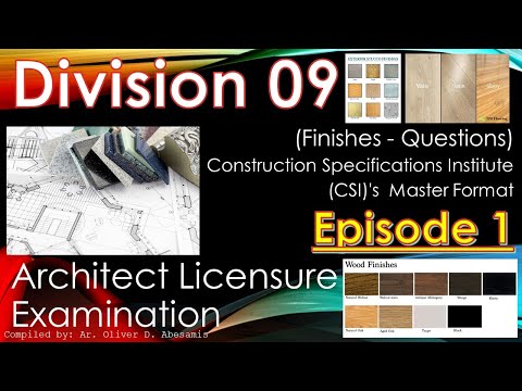 ALE REVIEW: Division 9 - Finishes EPISODE 1: Architect Licensure Examination