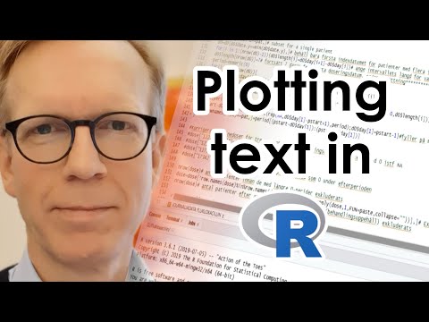 Plotting text in R