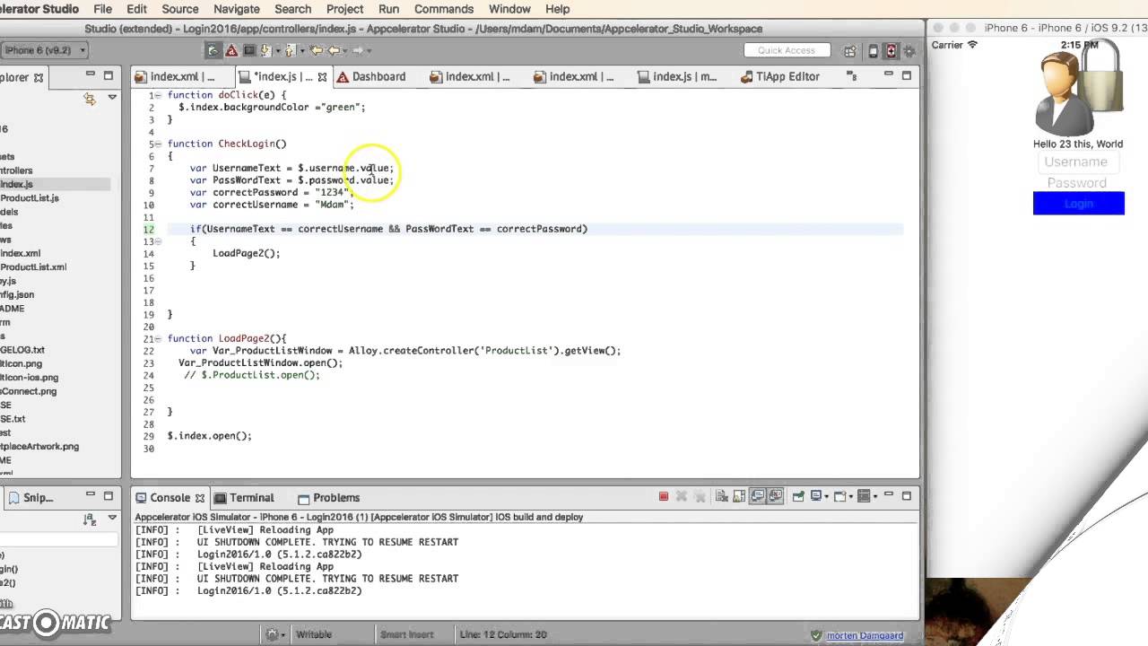 ALLOY example:  Making login fuctionality