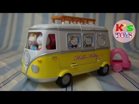 Hello Kitty Camper Van | Toy Review, Stop Motion, Playtime | K's Toys