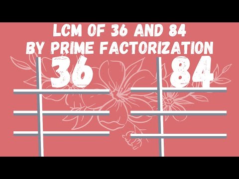 LCM of 36 and 84 by prime factorization | in Urdu/Hindi | LCM of 36 and 84