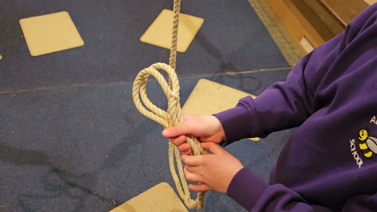 Tying a bell rope