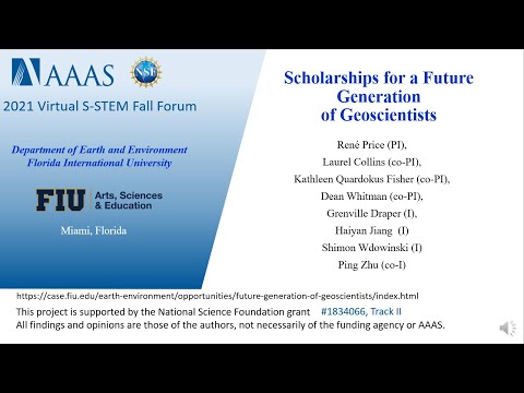 2021 AAAS S STEM Florida International University Geosciences Program