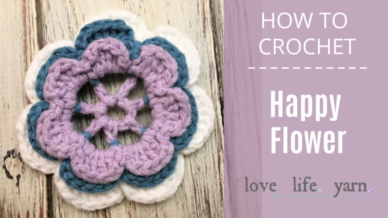 How to Crochet: Happy Flower