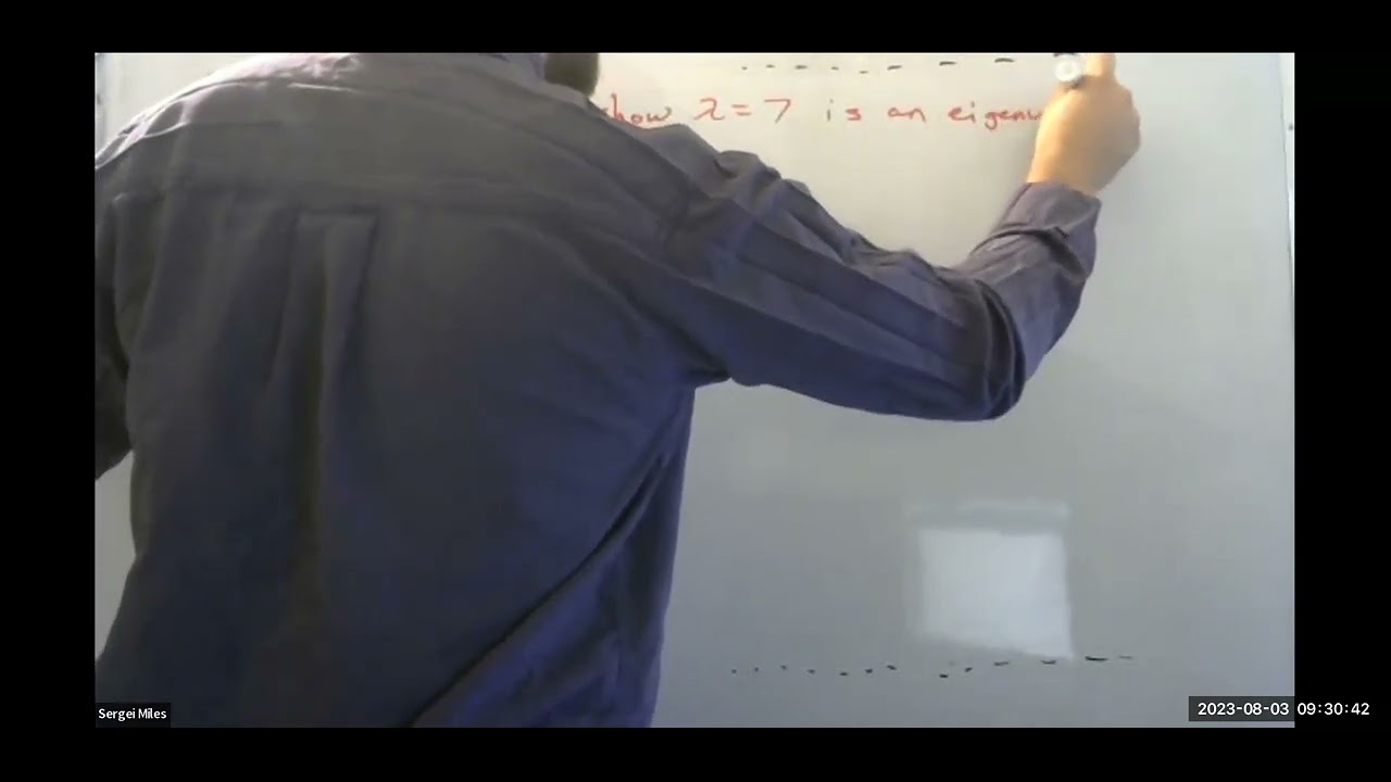 Lesson 20 -- (5.1) Eigenvectors and Eigenvalues