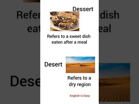 #Shorts : #CommonEnglishWords :Difference Between Dessert and Desert : English to Hindi Meaning