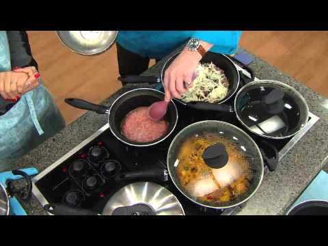 CooksEssentials Nonstick 10-piece Turbo Cookware Set with Alberti Popaj