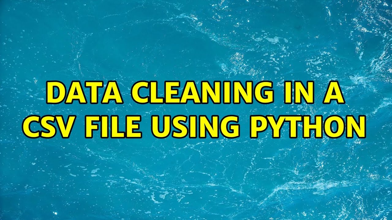 Data cleaning in a csv file using python