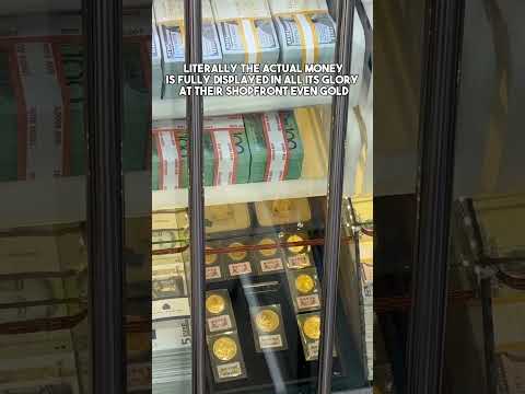 Currency Exchange shop that display so much cash at their shopfront! In Shinjuku Japan! #japan