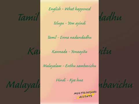 “What happened “ in six languages
