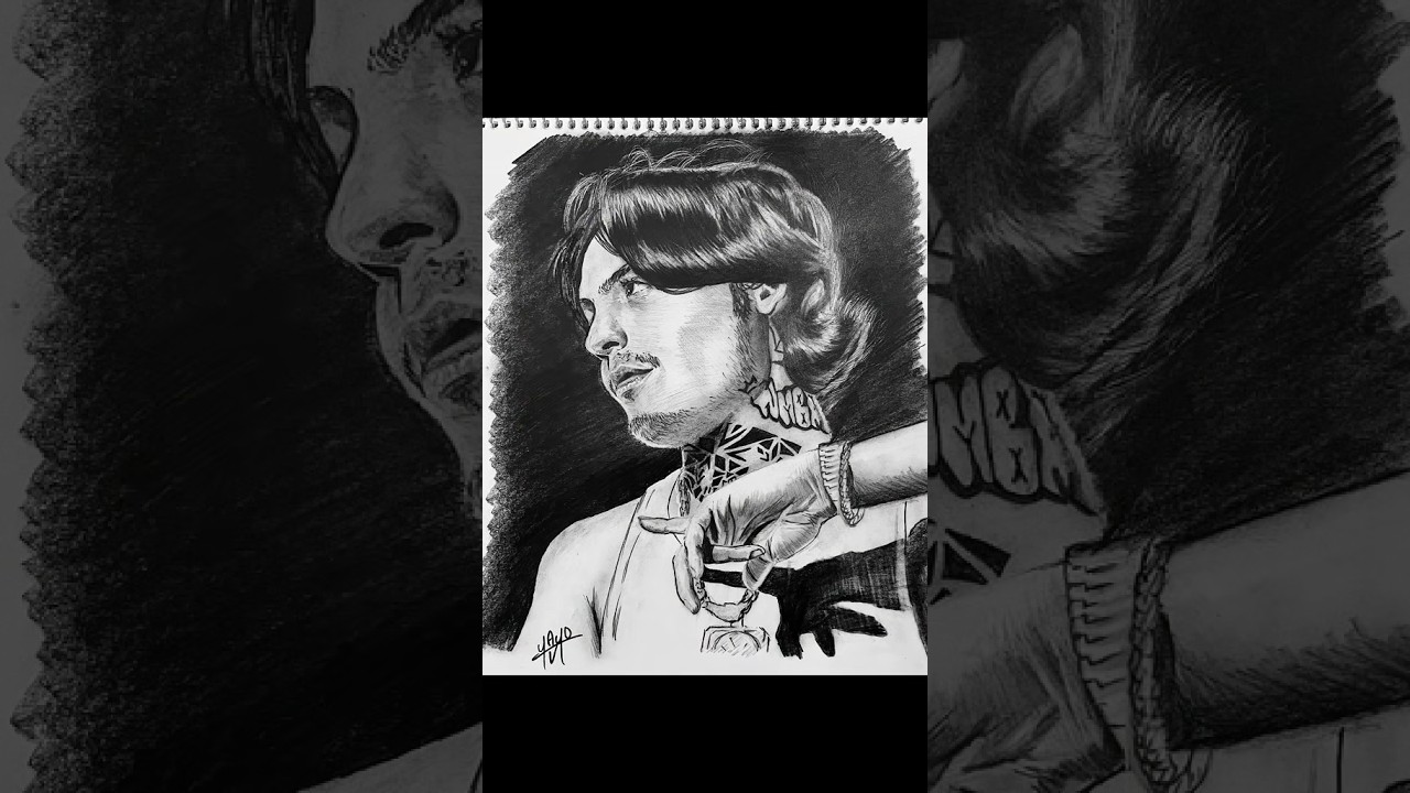 Drawing Natanael Cano🔥🔥#youtubeshorts #art #drawing #dibujo #corridostumbados #natanaelcano