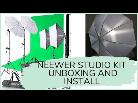 Neewer Photography Studio Lighting Kit Unboxing And Set Up |(Super Affordable Kit)