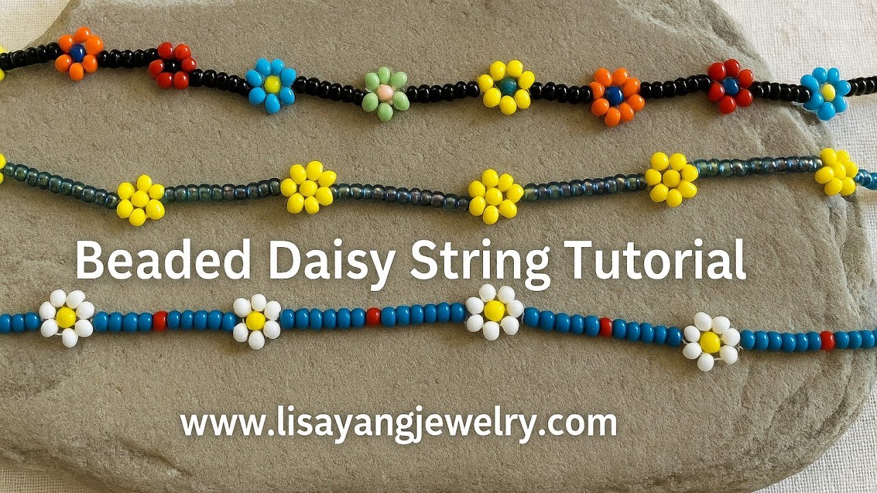 How to Make Beaded Daisy Chains – Easy Seed Bead Flower Bracelet Tutorial