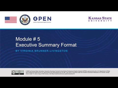 Module 5 The Executive Summary Format