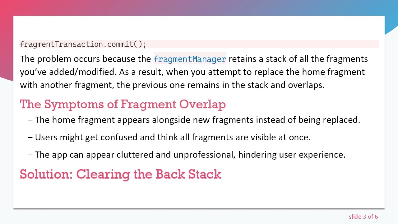 Resolving Fragment Overlap in Your Android Studio Navigation Drawer