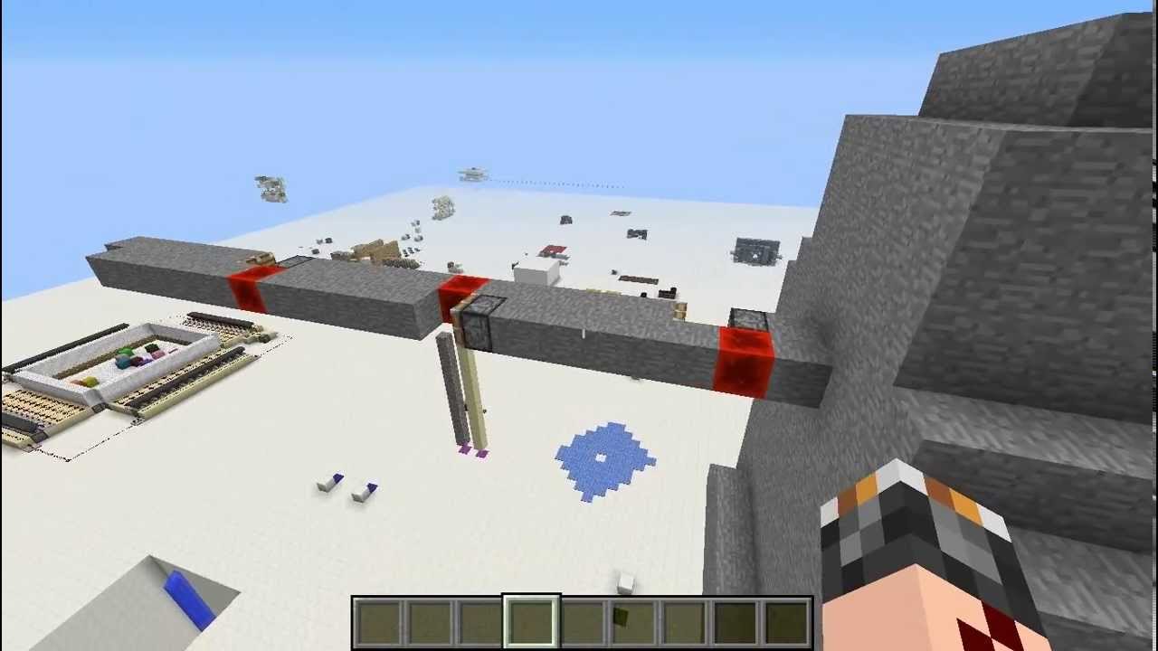 Automatic Infinite Bridge Builder - Minecraft Redstone