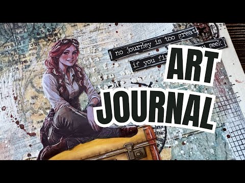 6x6 Journal Page 6: Journey | Mixed Media Tuesday